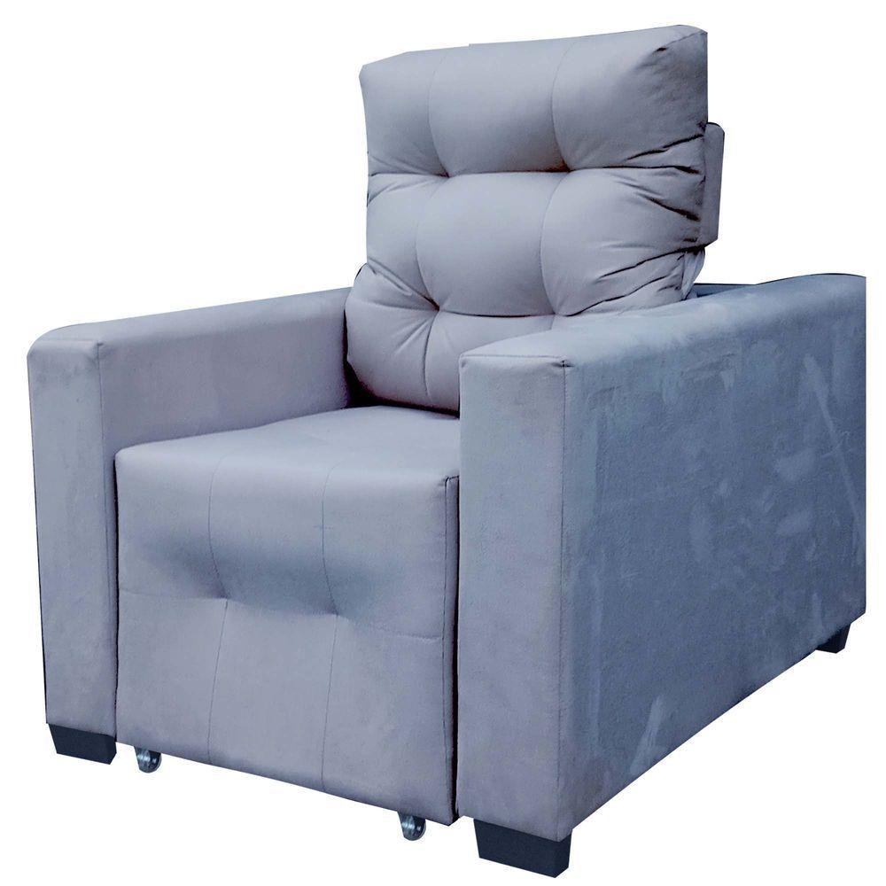 Poltrona Retratil Reclinavel Modelo Leticia Diversas Cores Cor Cinza ...