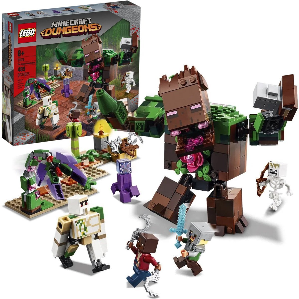 Brinquedo Lego Minecraft Dungeons O Horror da Selva Divertido 489 peças ...
