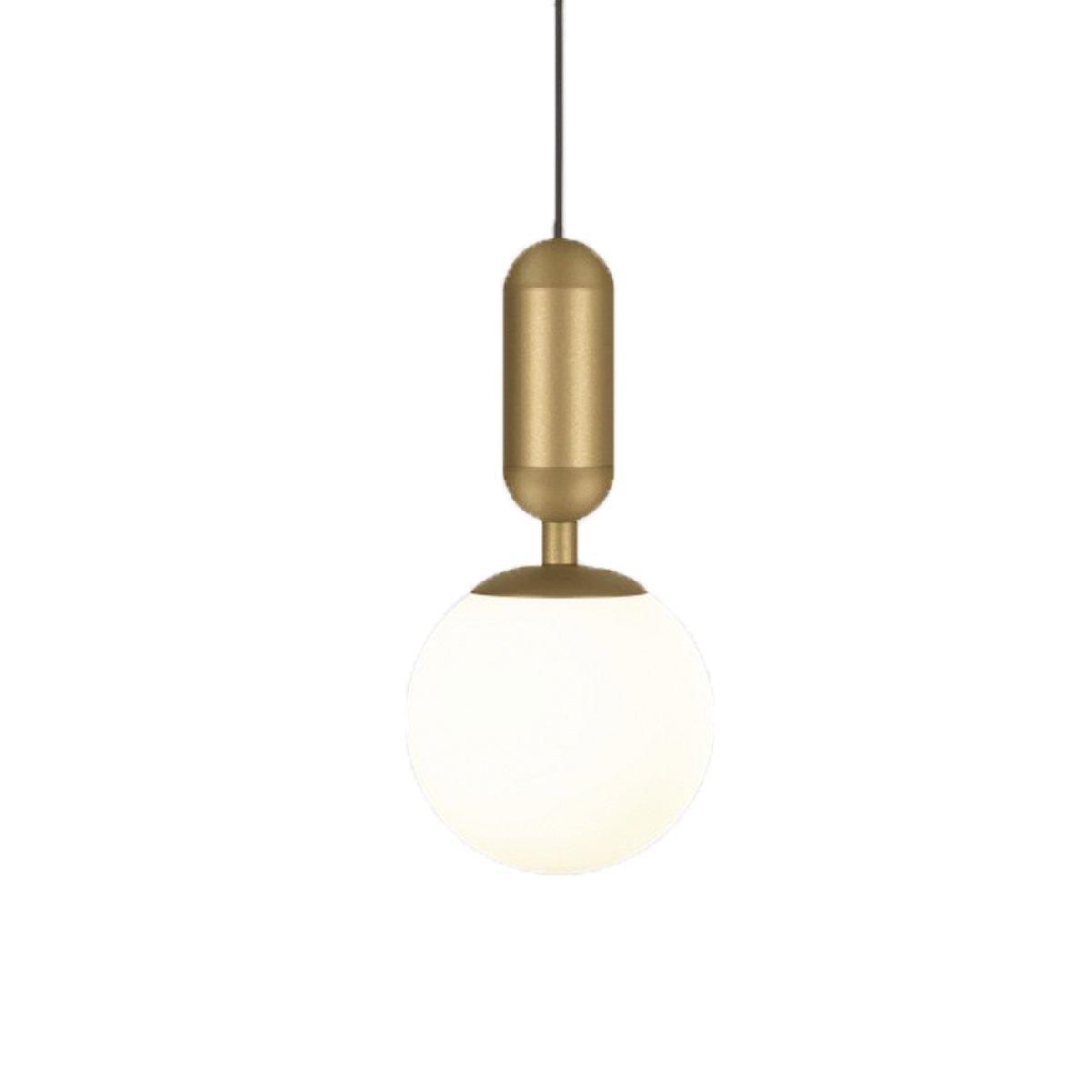 Pendente Dourado Mate Moderno Globo Vidro Branco G9 Alyssa Lup48 ...