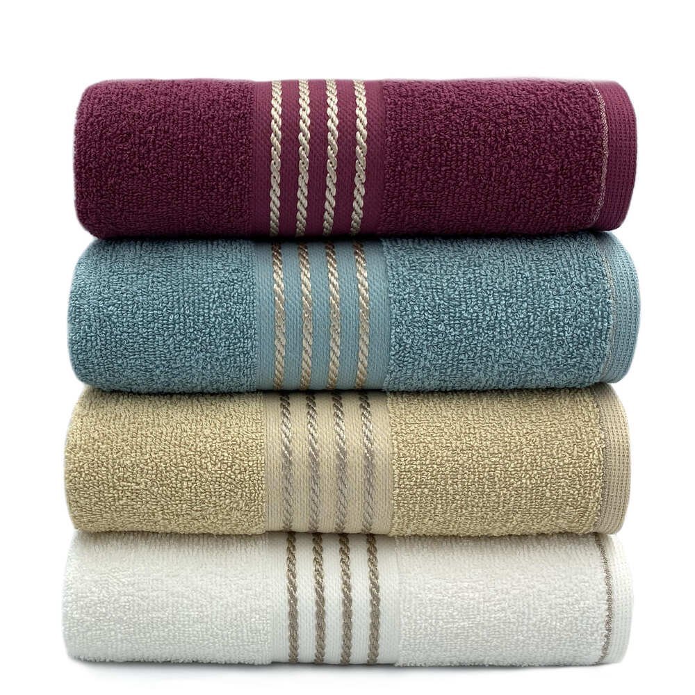 Kit Com 04 Toalhas De Banho Gigante / Banhão Quasar - Rubi/Azul/Bege ...
