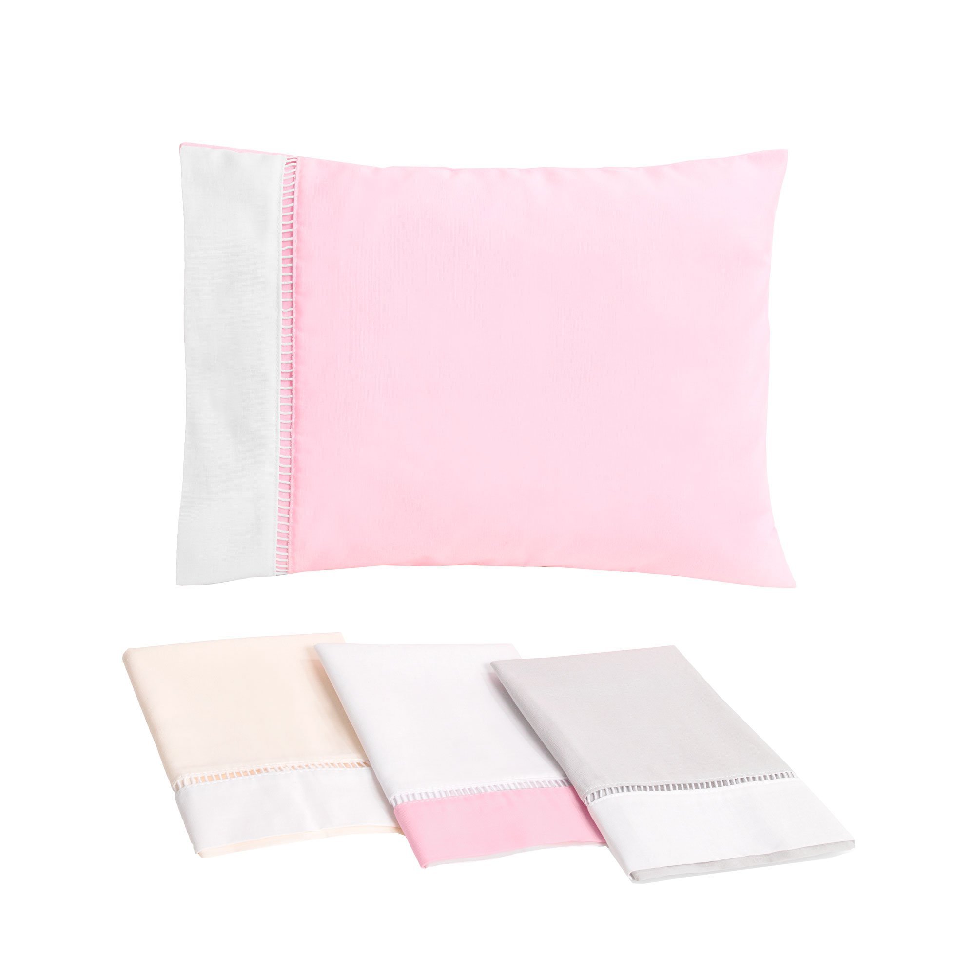 Kit 4 Peças Fronhas Avulsas para Travesseiro Bebê Berço Rosa ...