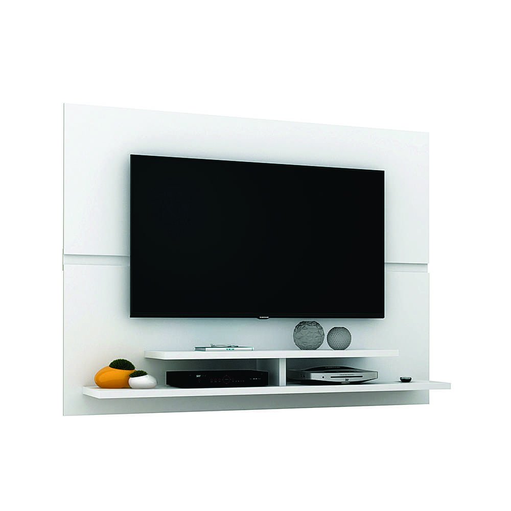Painel Monaco para TV até 50 Polegadas Branco Brilho Mobycasa | MadeiraMadeira