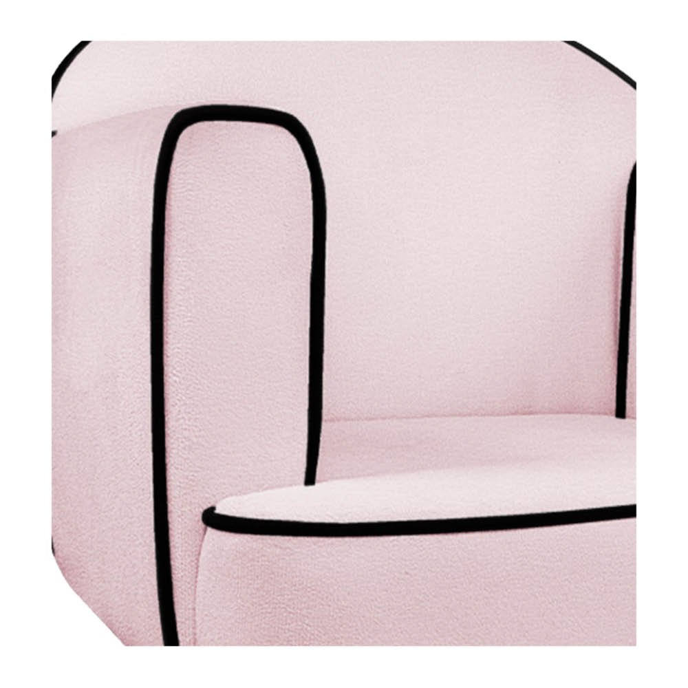 Poltrona Athena Base Giratória Madeira Corano - ADJ Decor - Rosa Bebê ...