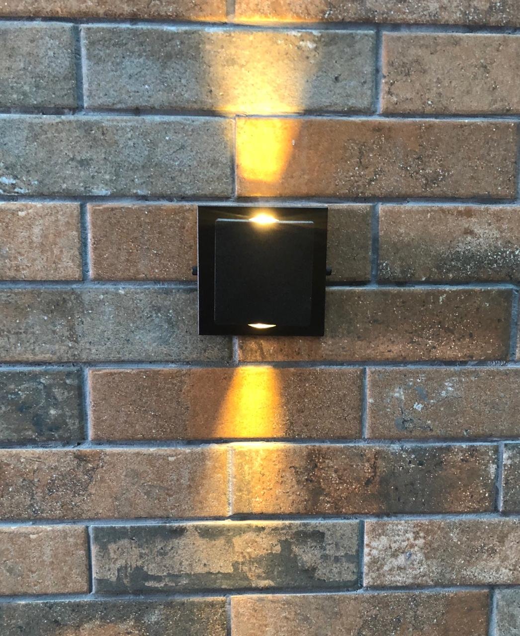 Arandela Cubo Lente Lente Parede Muro Externa 2 Fachos G9 Bady Lux 1385 ...