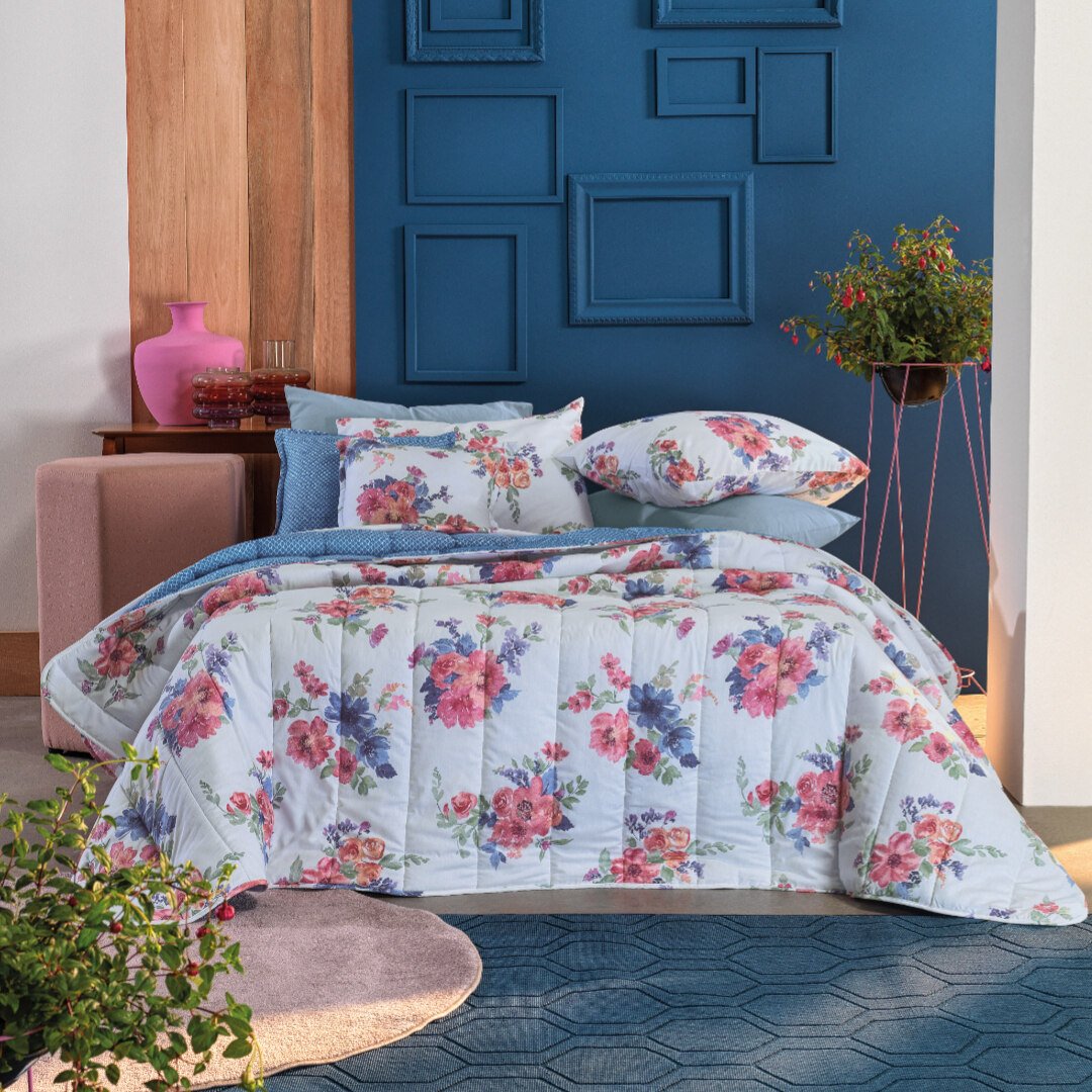 Edredom - Casal - Crystal - Romantique - Dupla Face - 100% Algodão ...