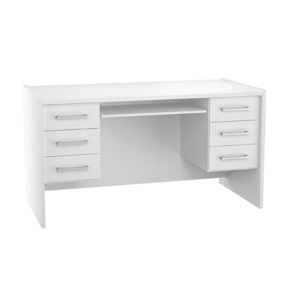 Mesa para Computador 6 Gavetas 100% Mdf 1291 Branco - Foscarini ...