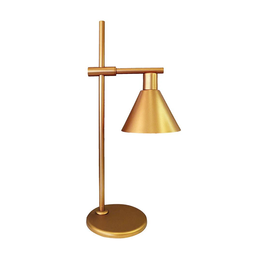 LUMINÁRIA DE MESA MADRI PRETO DOURADO SPOTLINE | MadeiraMadeira