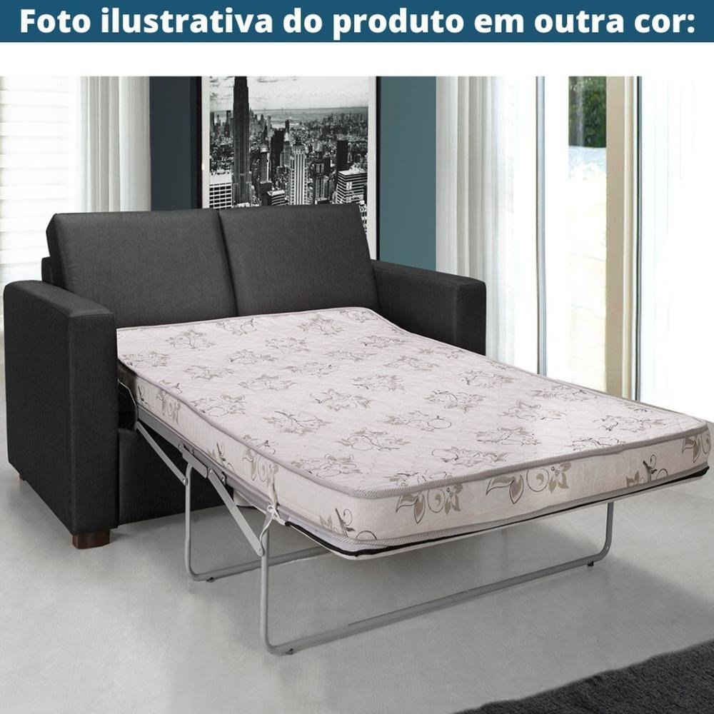 Sofá-Cama 3 Lugares MH-1174 Herval 201 cm Colchão Casal Linho Creme C1 ...