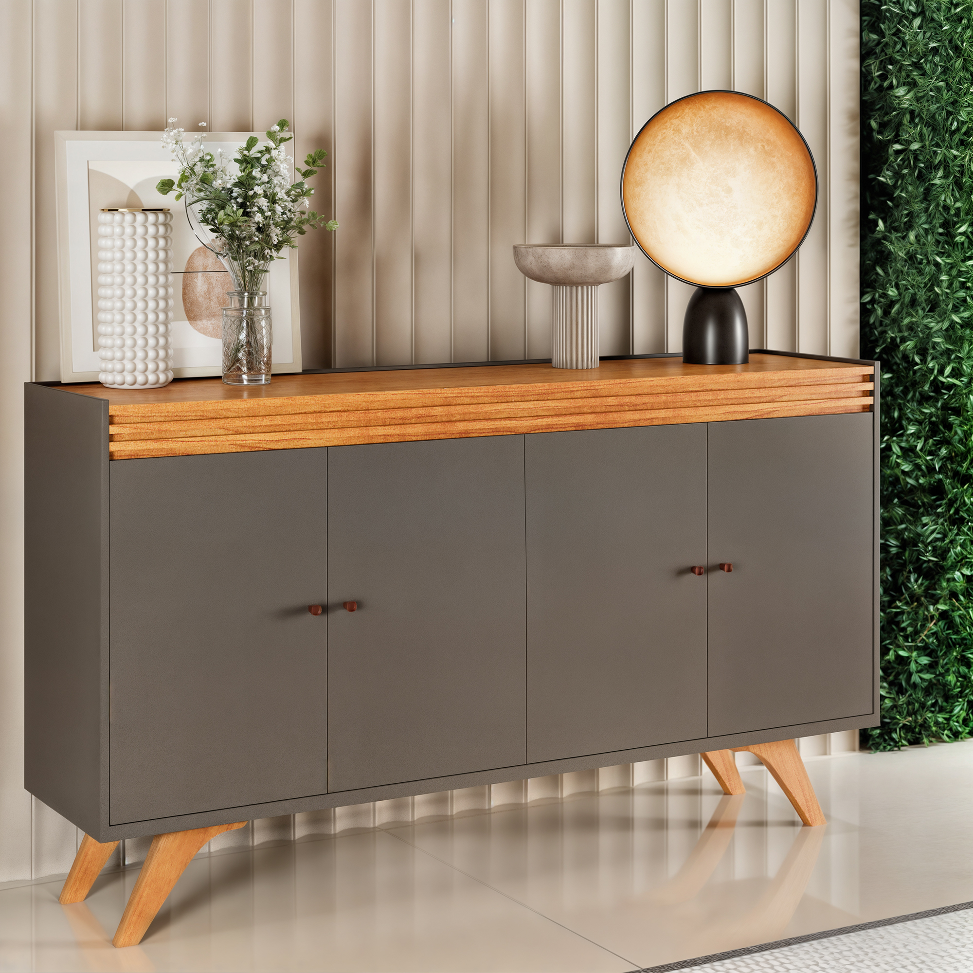 Buffet para Sala de Jantar 4 Portas 160cm Madrid | MadeiraMadeira