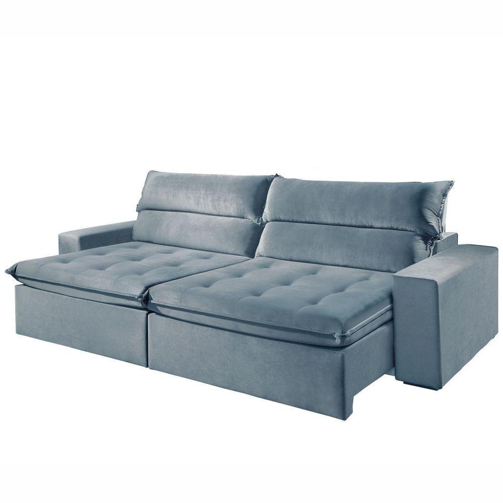 Sofá Molas Ensacadas 230cm Retrátil e Reclinável Tiffany | MadeiraMadeira