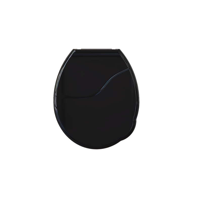 Assento Tampa para Vaso Sanitário Oval Berllart Compact Preto Durín ...