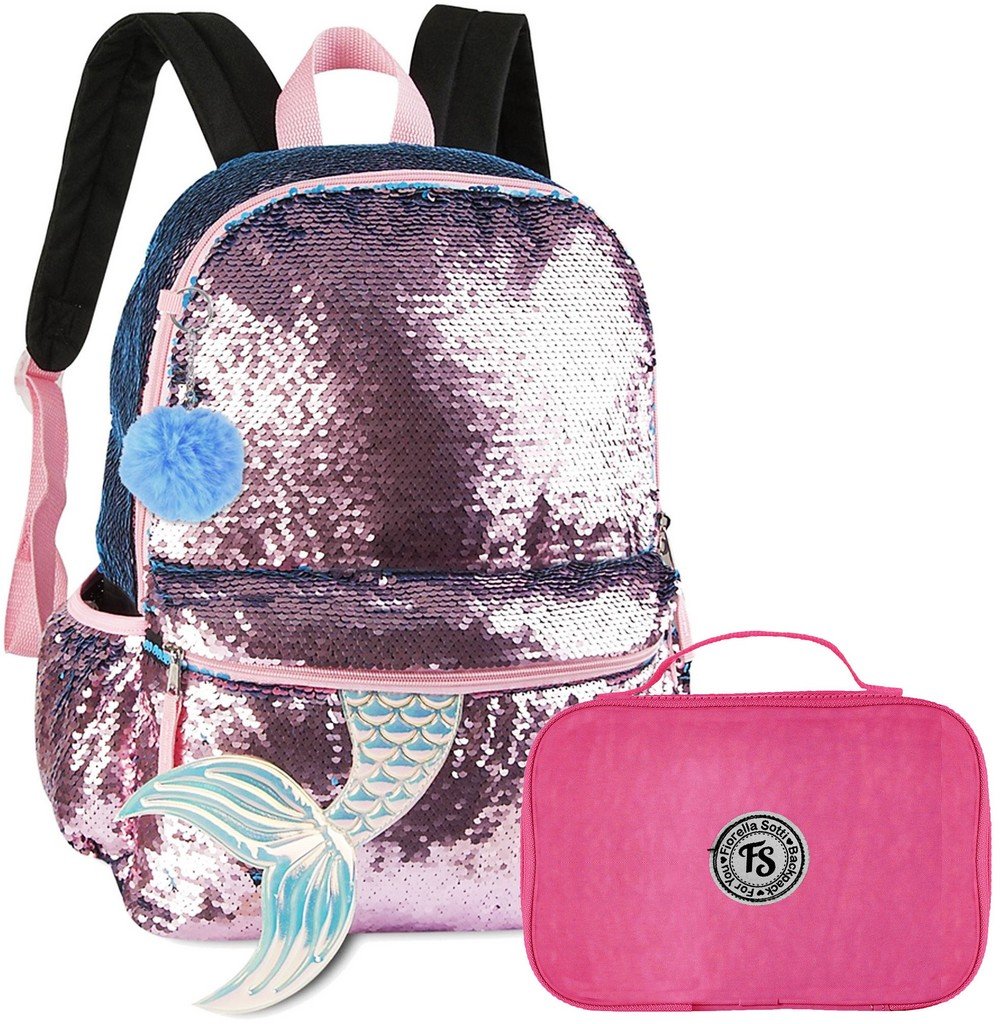 Mochila Feminina Costas Sereia Paetê Mágico Reversível Muda De Cor ...