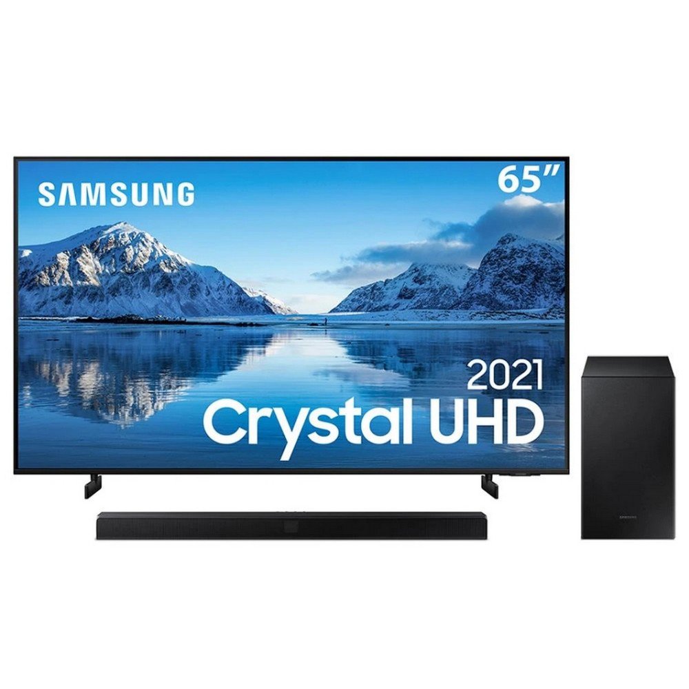 Smart Tv 65 Polegadas Crystal UHD 4K Samsung 65AU8000 + Soundbar ...