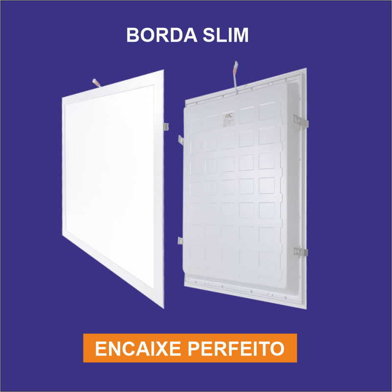 Luminária Plafon Painel Led Embutir 42x42 4000k Branco Neutro ...