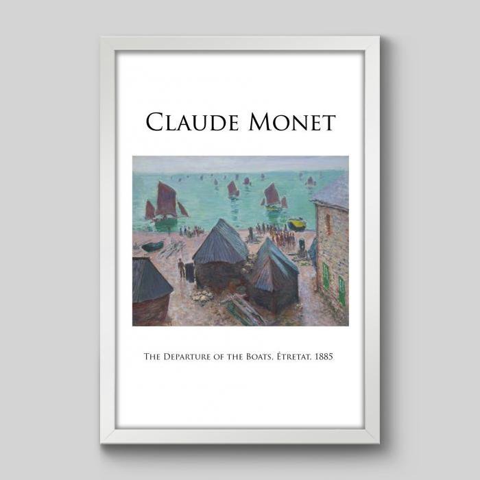 Quadro Claude Monet The Departure of the Boats, Etretat Arts Memphis ...