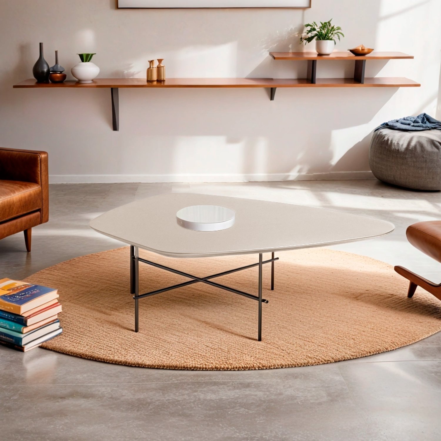 Mesa de Centro Capri Formato Orgânico 116x30 | MadeiraMadeira