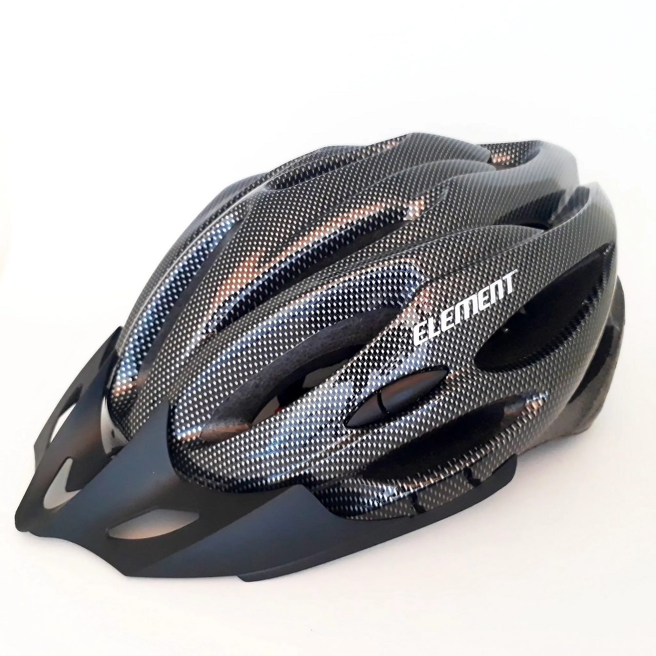Capacete Ciclismo Mtb Com Led Sinalizador Cinza Carbono Element:Cinza/G ...