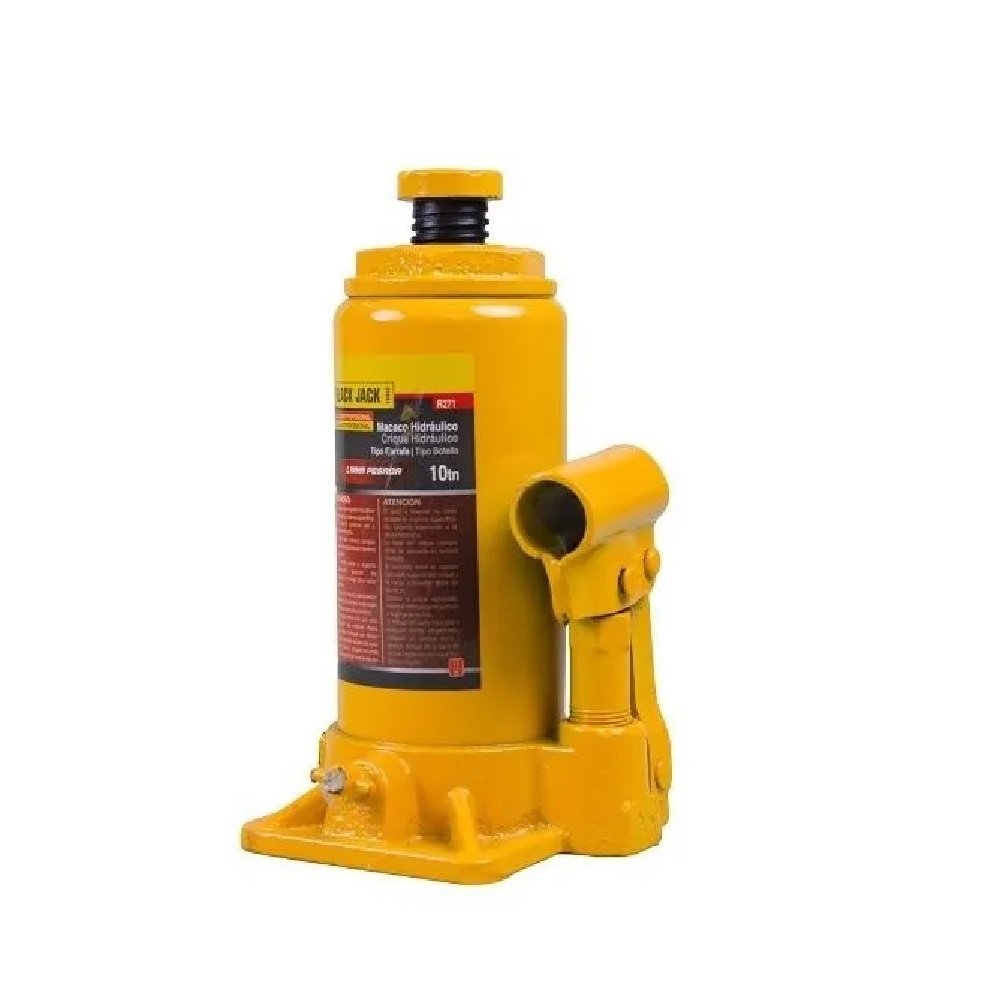 MACACO HIDRAULICO 385MM TIPO GARRAFA 10T BLACK JACK R271 | MadeiraMadeira