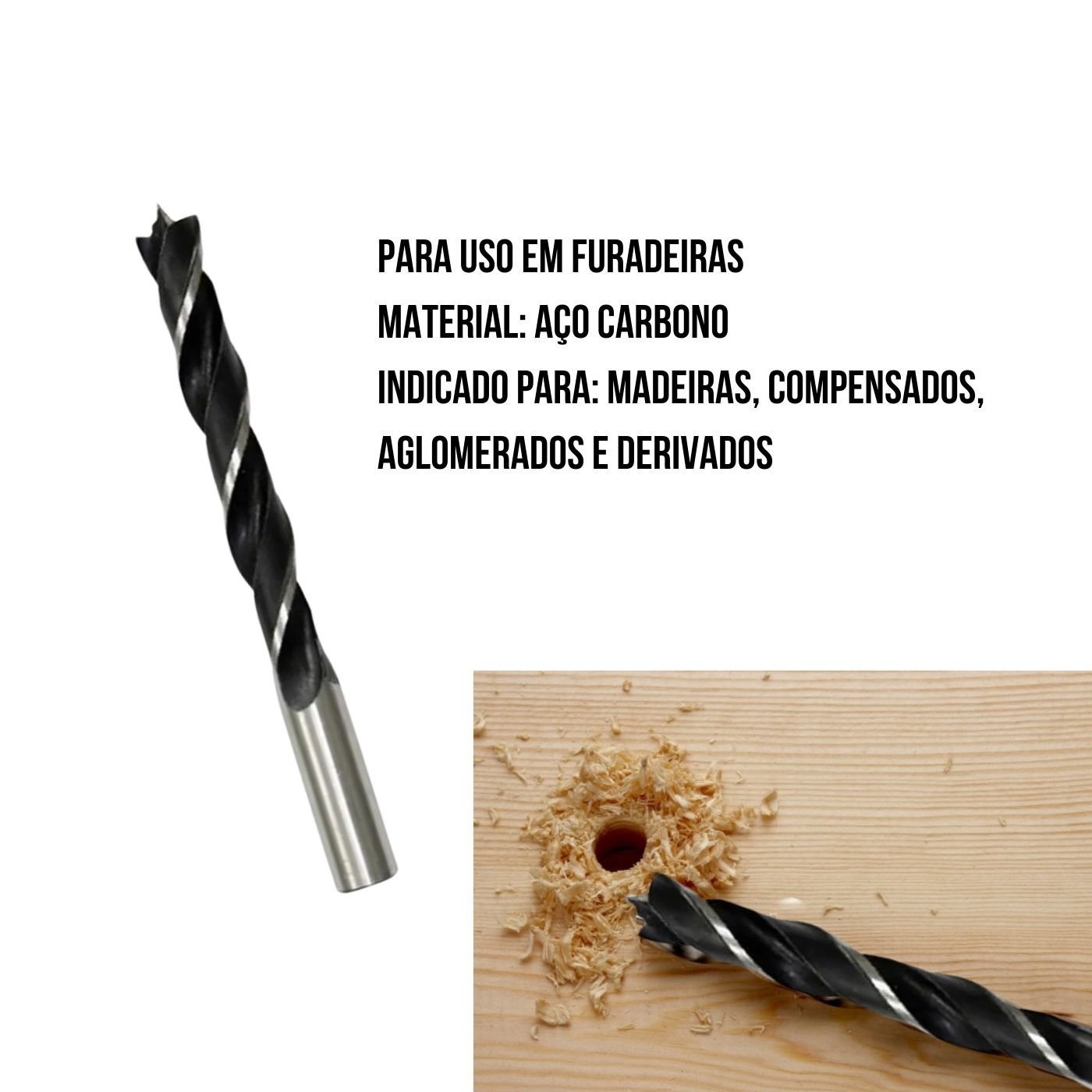 CONJUNTO DE BROCAS PARA MADEIRA 8 PECAS DIN338 - WOKIN | MadeiraMadeira