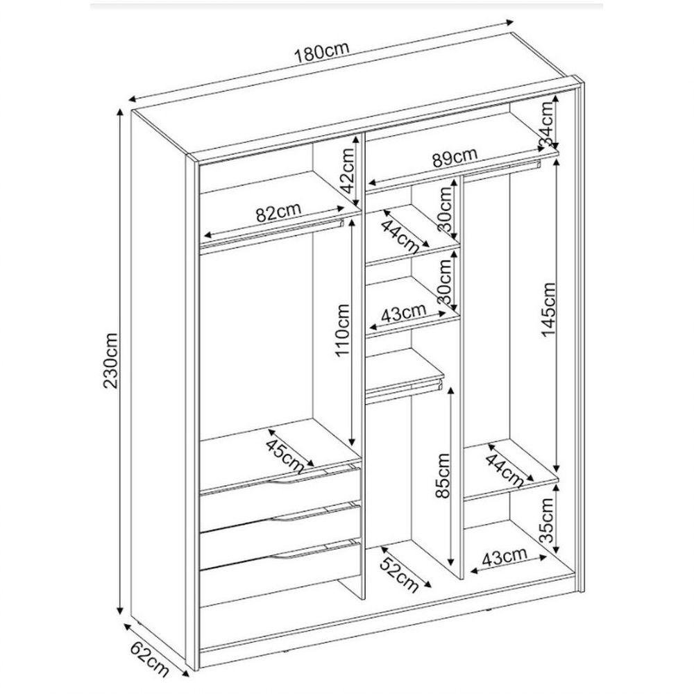 Guarda Roupa Casal épico 2 Portas E 3 Gavetas Demóbile Amendola ...