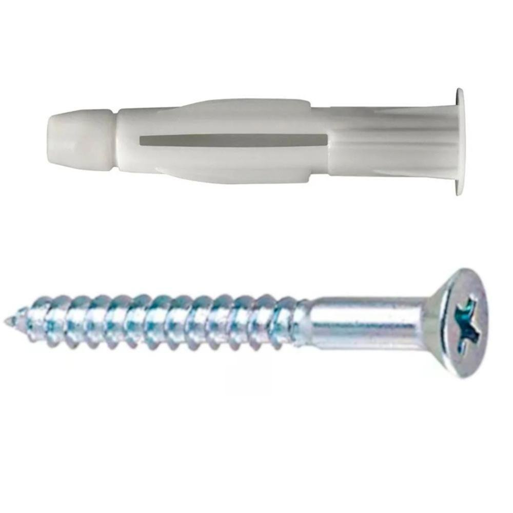 Bucha Parafuso De Cabeça Chata P/ Drywall 6Mm 80 Peças | MadeiraMadeira