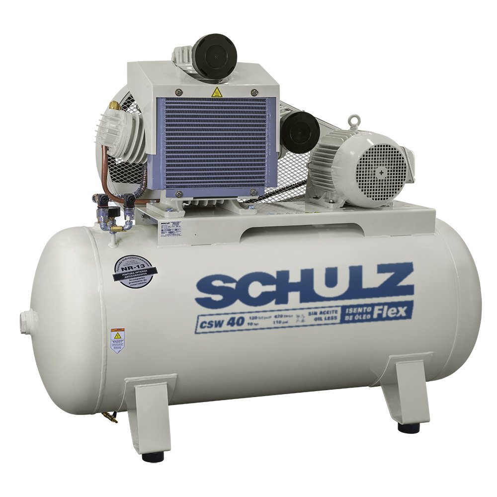 Compressor Schulz CSW 40 Flex 420 Lts 120 Lbs 10 cv 220v Trif Isento ...