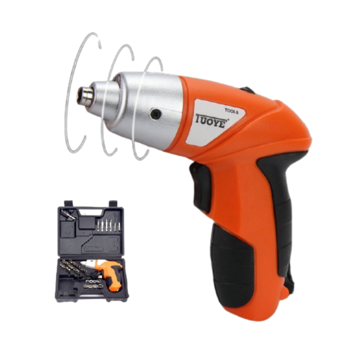 Mini Parafusadeira Furadeira Elétrica Portátil USB Com Maleta Com Kit ...