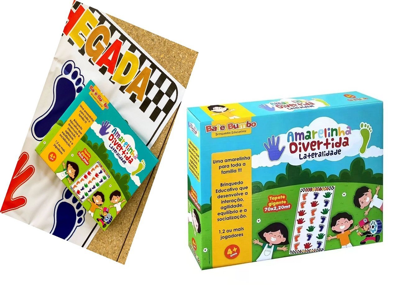 Amarelinha Divertida Brinque e Leia Lateralidade - Tam. (70x220)cm - Ref 36014 | MadeiraMadeira