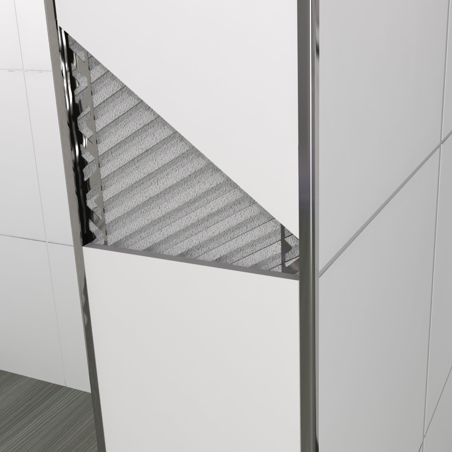 Perfil de Aço Inox para Acabamento 10mm X 1,2cm Firenze Inox Escovado ...