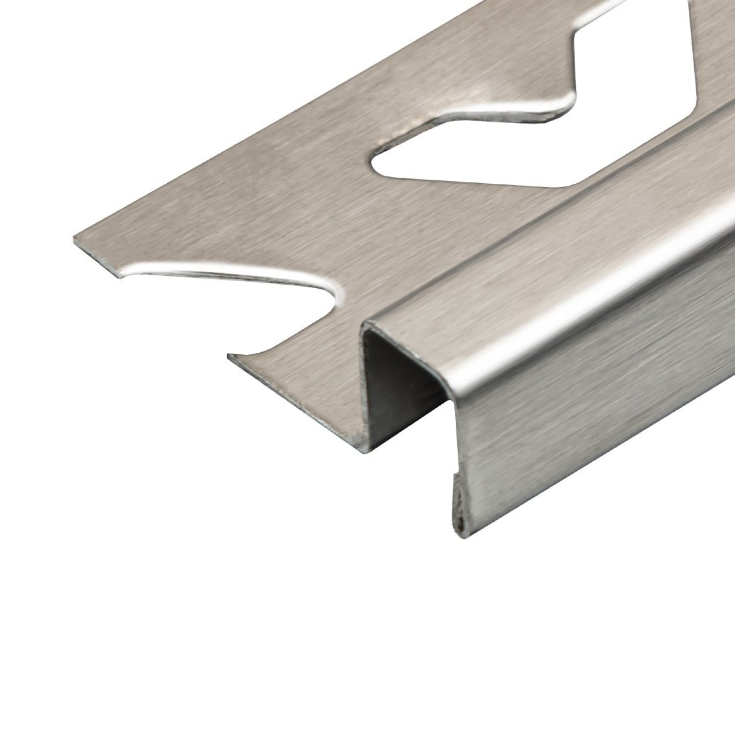 Perfil de Aço Inox para Acabamento 10mm X 1,2cm Firenze Inox Escovado ...