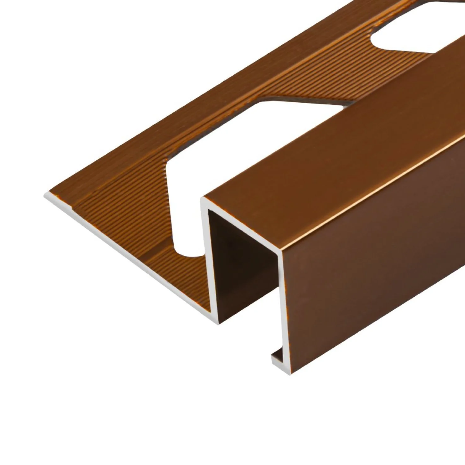 Perfil de Alumínio para Acabamento 10mm X 1,2cm Firenze Brown Gold Viscardi | MadeiraMadeira