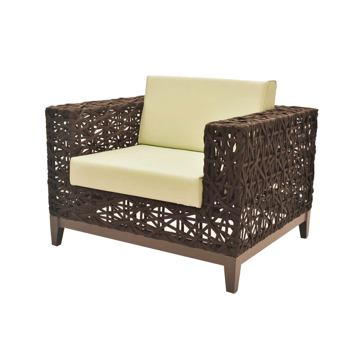 Poltrona Individual Estrela em Corda Náutica e Alumínio para Recepção ...