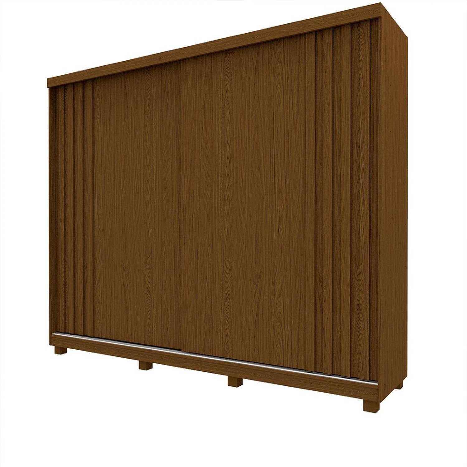 Guarda-roupa Casal 2 Portas com Pés Ares Ripado | MadeiraMadeira