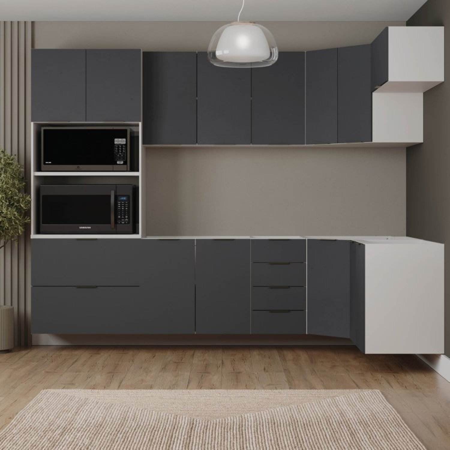 Cozinha Modulada 7 Peças sem Tampo sem Rodapé Ipanema Cabecasa ...