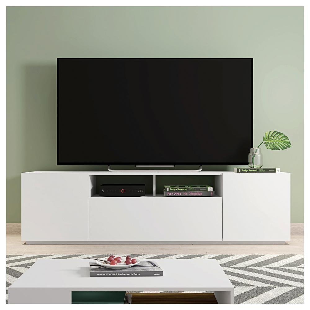 Bancada Rack Para Tv Até 75 Polegadas Madeira 180 Cm Caemmun ...