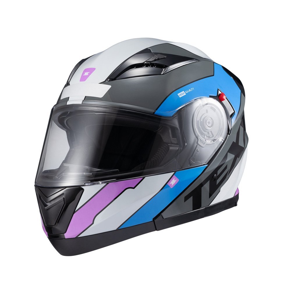 Capacete Texx Escamot Gladiator V3 Reisen Azul Rosa Branc 56 | MadeiraMadeira