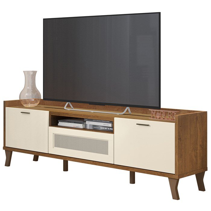 Rack Bancada Para TV 75 Polegadas 1005115 Nature Off White MBL ...