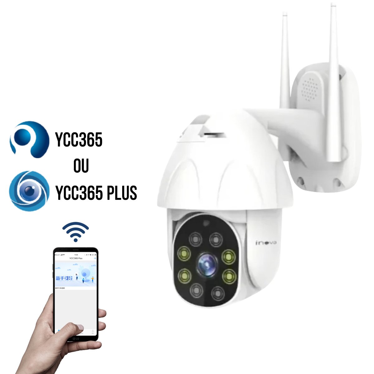 Câmera Segurança Ip Ptz Wi-fi Onvif 2mp Cam-5707 Mostruário ...