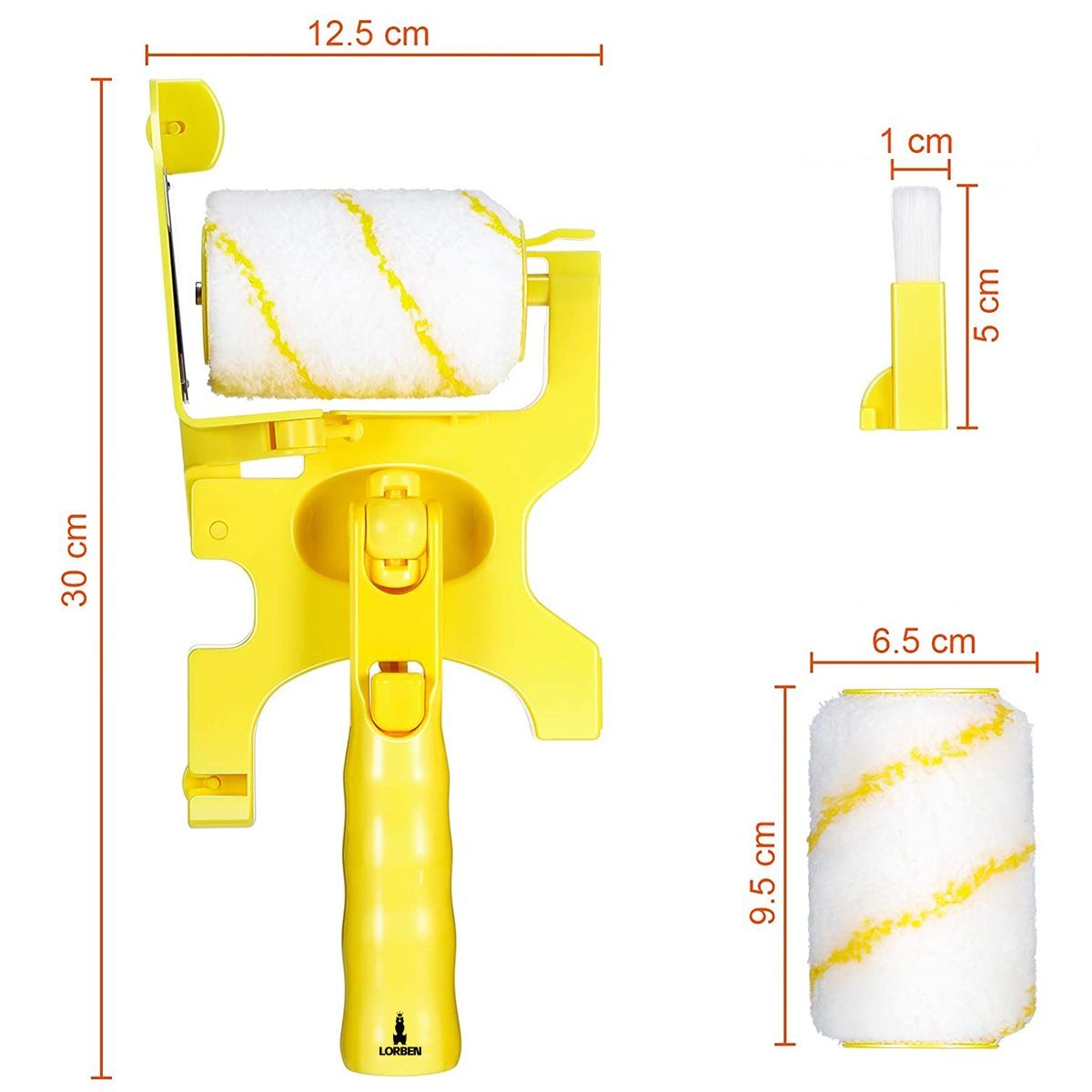 Rolo de Pintura Profissional Lorben para Cantos Acabamentos com ...