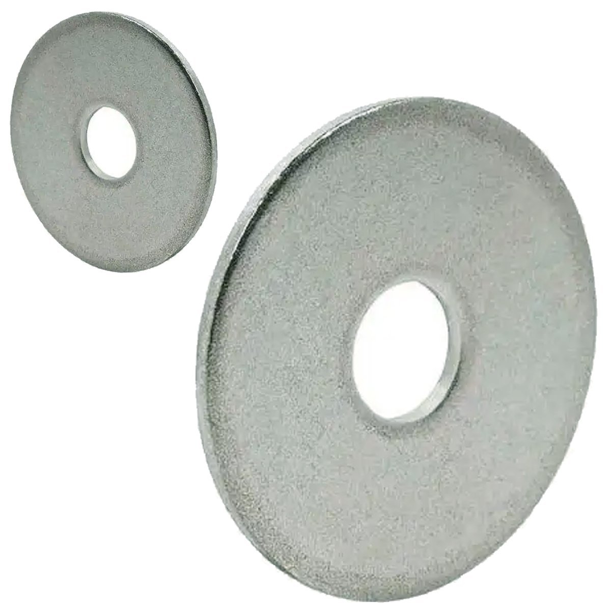 Arruela Lisa M8 Aba Larga Din 9021 Zinco Branco - 1000un | MadeiraMadeira