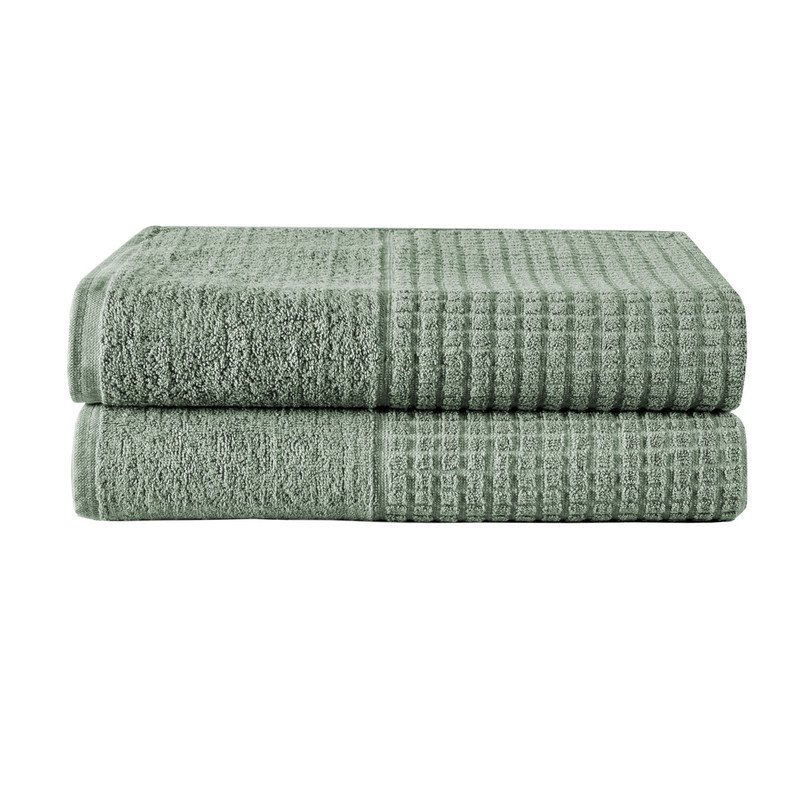 Kit 02 Toalhas de Banho Verde 100% Algodao Linha Paris | MadeiraMadeira