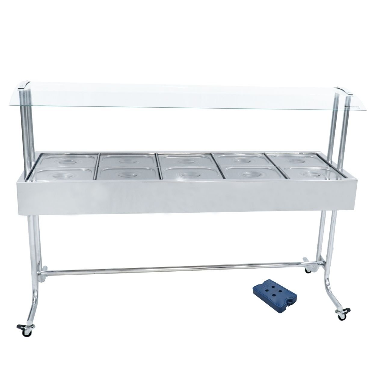 Estufa Buffet Master Inox 10 Cubas Fria Gelo-x com Tampa EA10XT ...