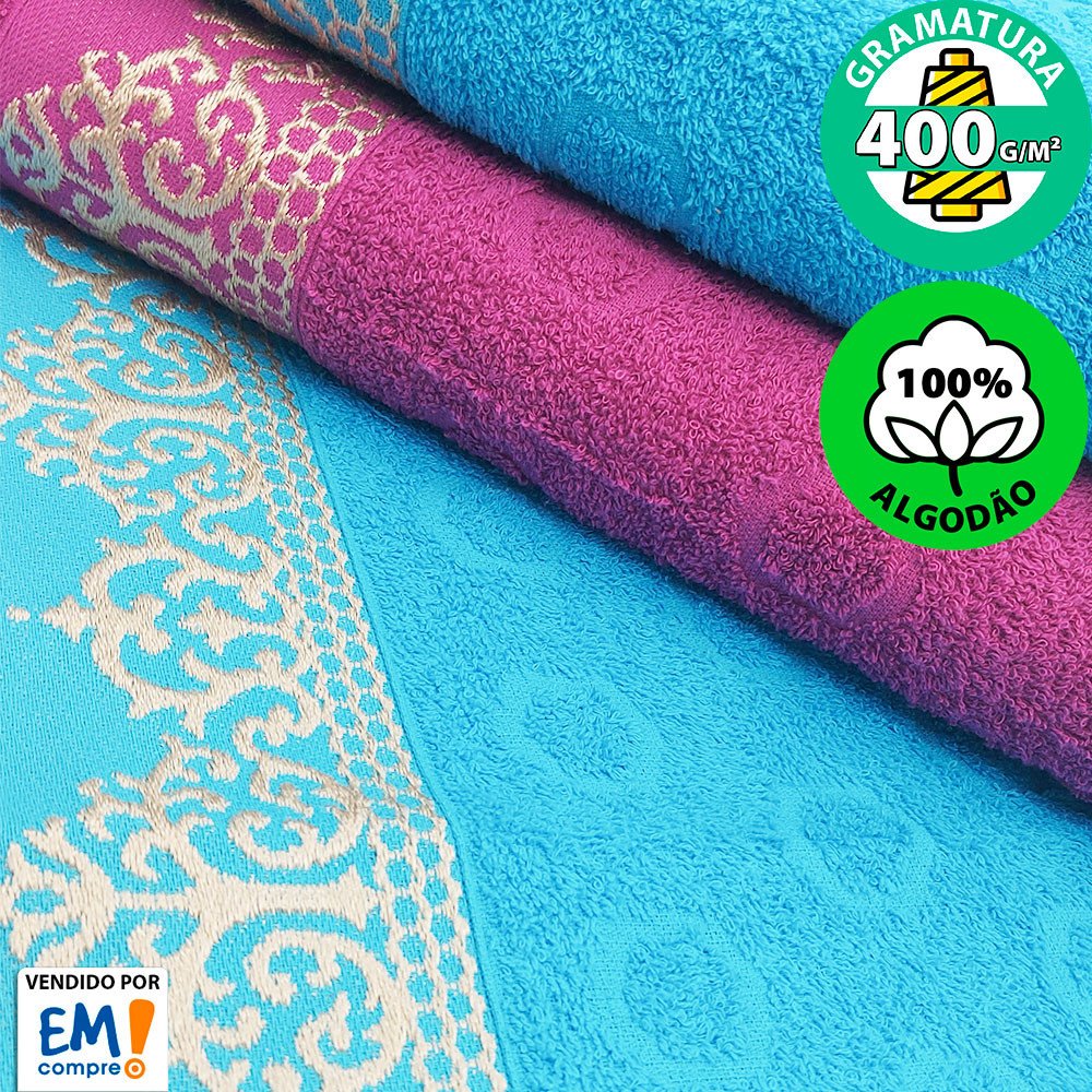 Jogo De Toalhas Mineral 3 Peças Banhão e Rosto em Algodão Marcotex ...