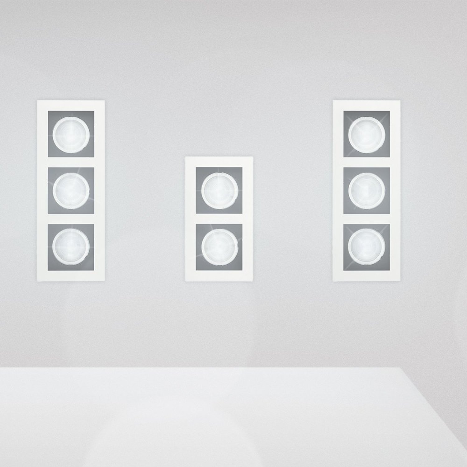 Spot Frame Embutir Quadrado Recuado Led 3xmr16 15w | MadeiraMadeira