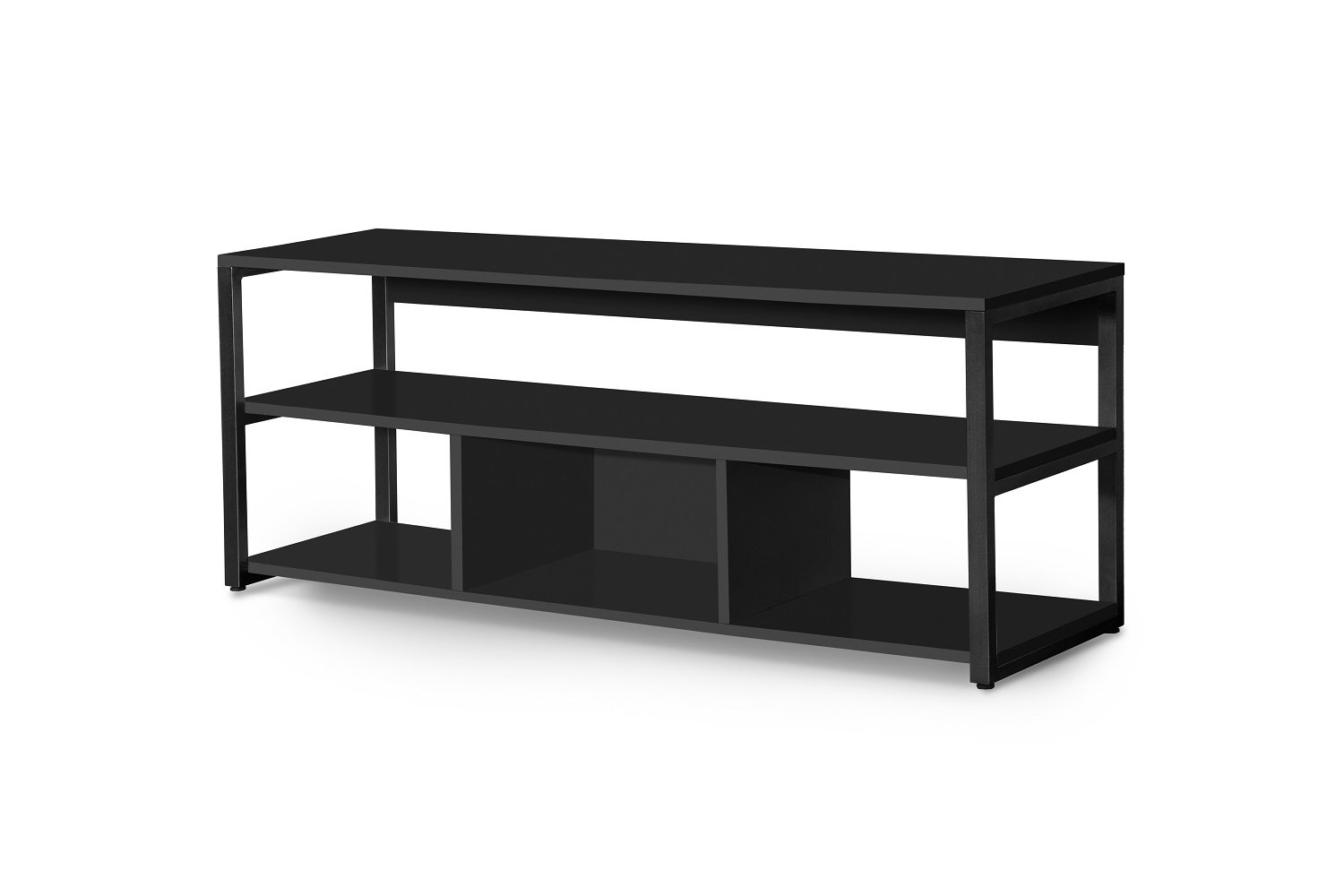 Rack Roma Linha Alta Estilo Industrial Preto / Preto | MadeiraMadeira