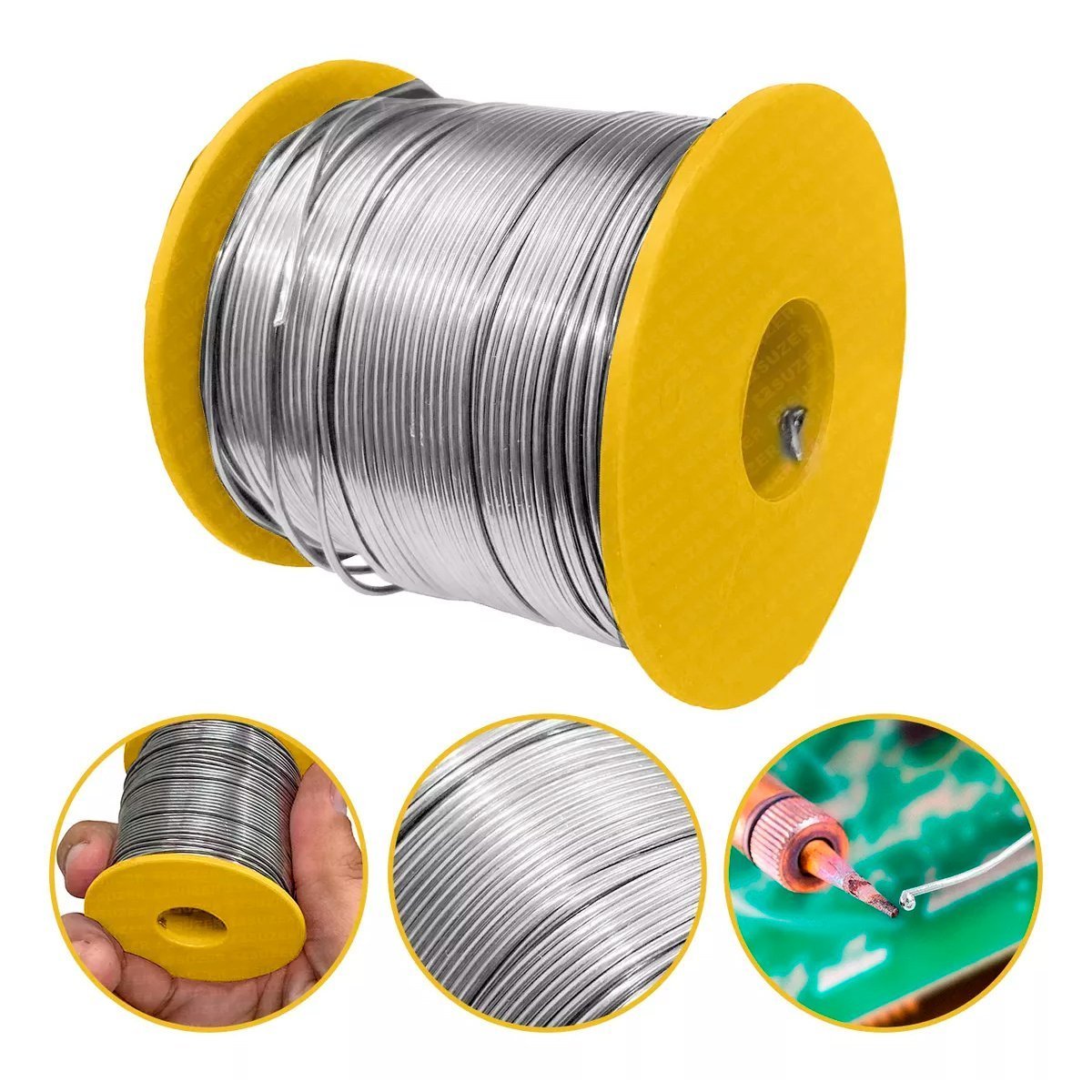 Solda em Fio Rolo Carretel 50x50 de Estanho 500g 2,4mm Cast | MadeiraMadeira