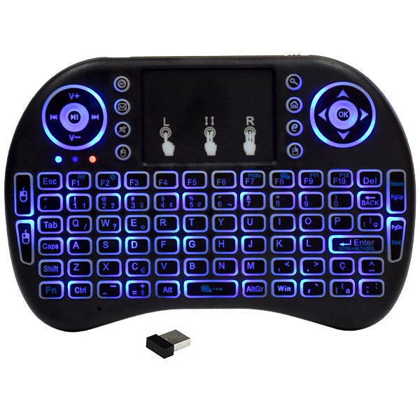 Mini Teclado Goline GL8B 2.4GHZ com Alcance de Ate 10 Metros - Preto ...