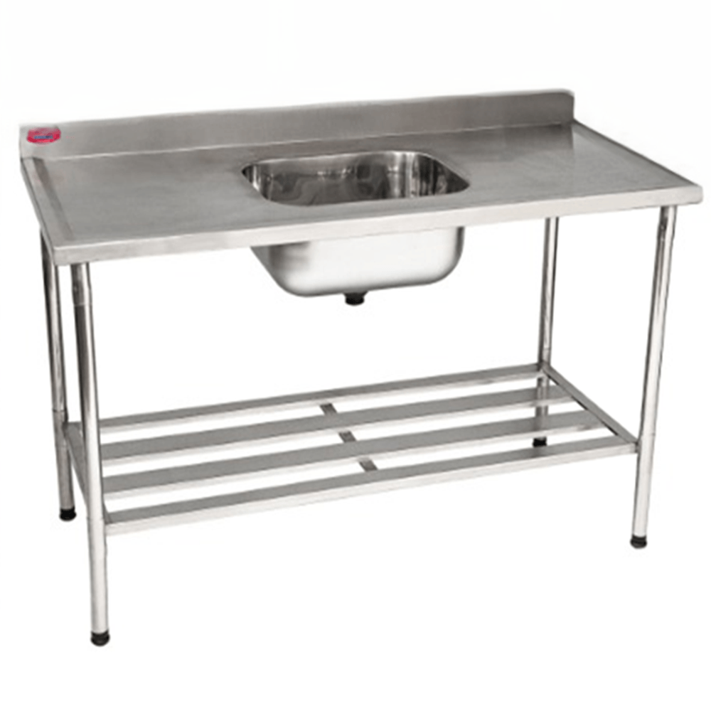 Mesa com Cuba Mod.6812 Imeca - 1,50x0,70 C/grade Cuba 50x40x25 Inox 430 ...
