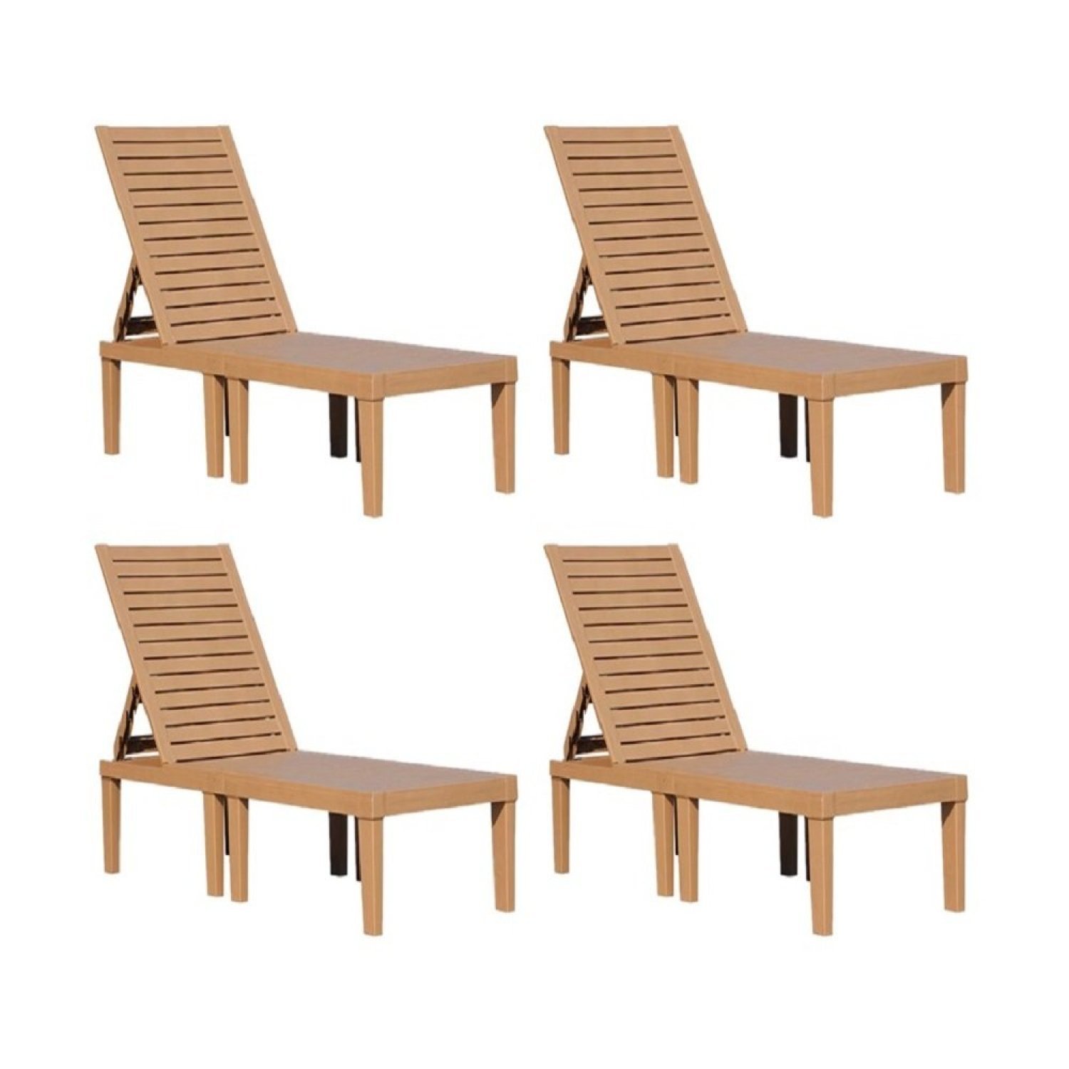 Kit com 4 Unidades Espreguiçadeira Copacabana | MadeiraMadeira