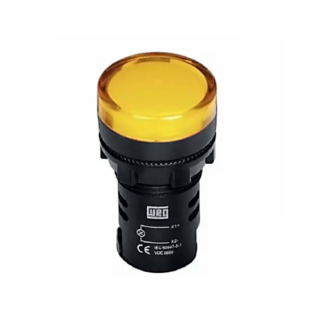 Sinaleiro Led Monobloco Redondo Plastico 220Vca Amarelo Weg ...